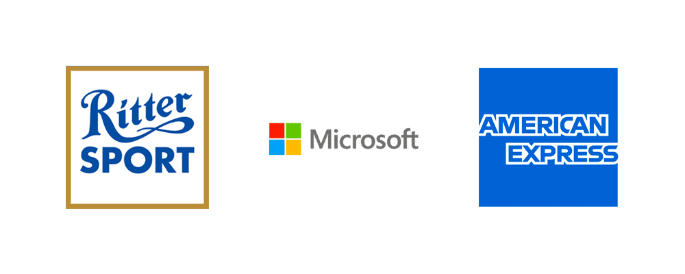 Blue And White Rectangle Logo