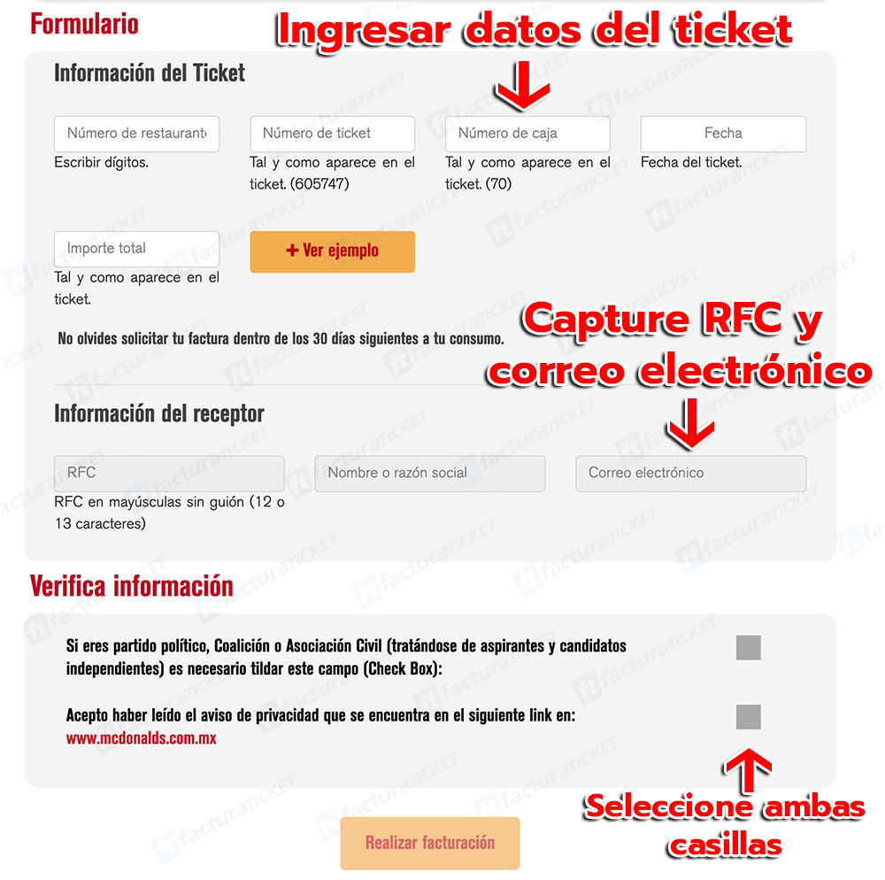 McDonald's | Facturación de Tickets Restaurantes México