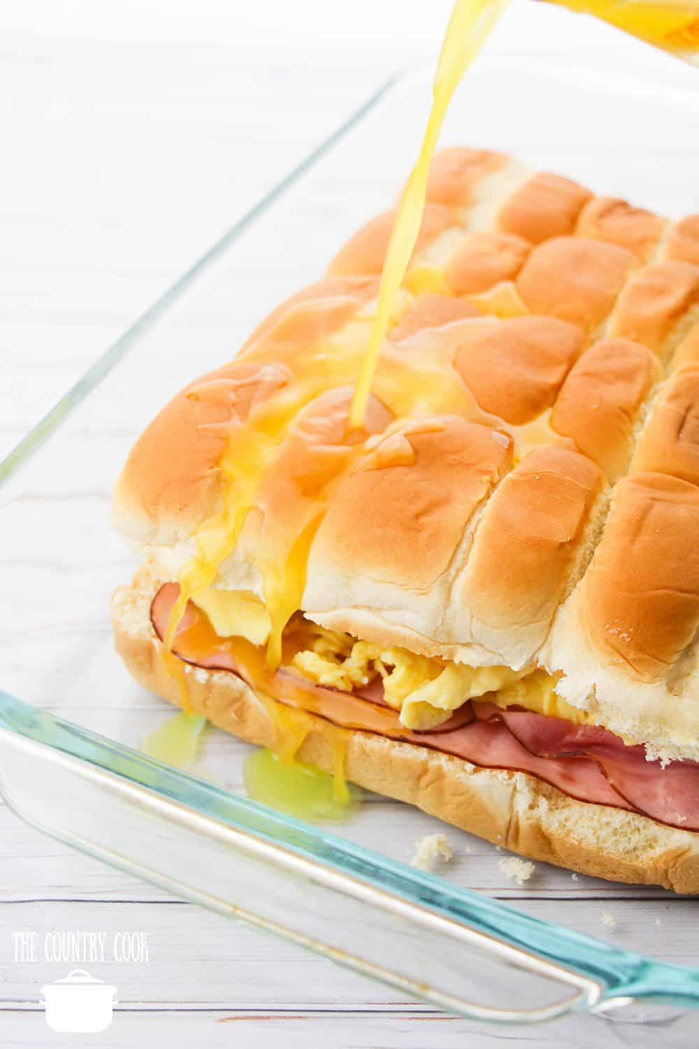 Ham, Egg & Cheese Breakfast Sliders - The Country Cook