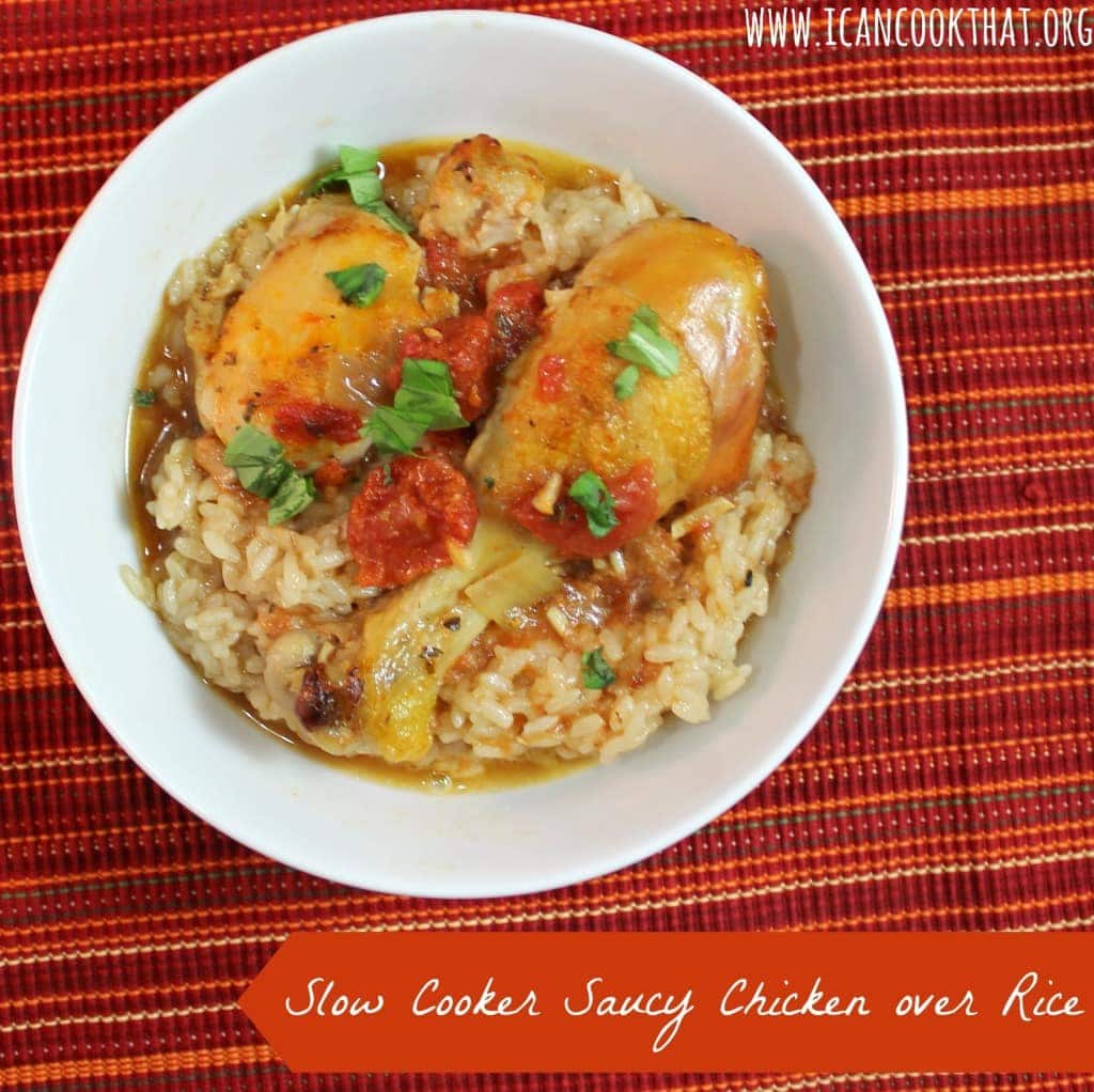 Slow Cooker Saucy Chicken over Rice Recipe | I Can Cook That