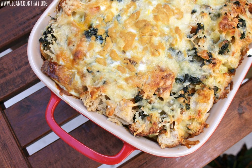 Spinach and Cheese Strata Recipe | I Can Cook That