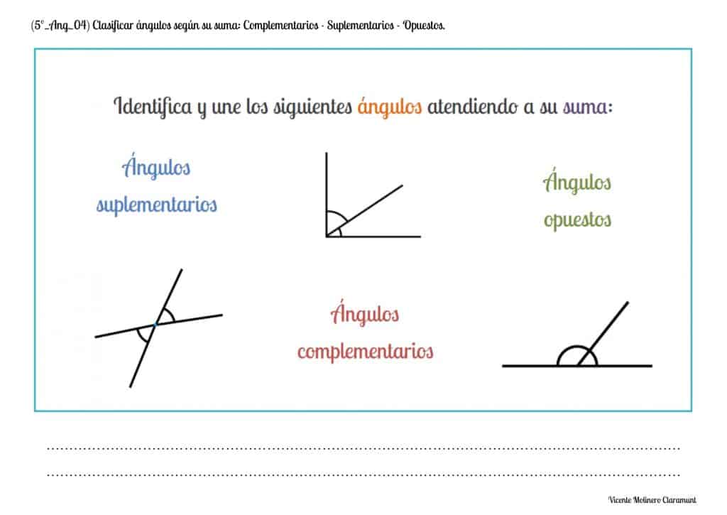 💙 ÁNGULOS 💙 Quinto Educación Primaria (10 años)