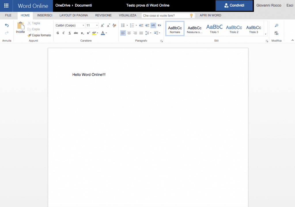 Word Online: Creare documenti word gratis | Giovanni Rocco