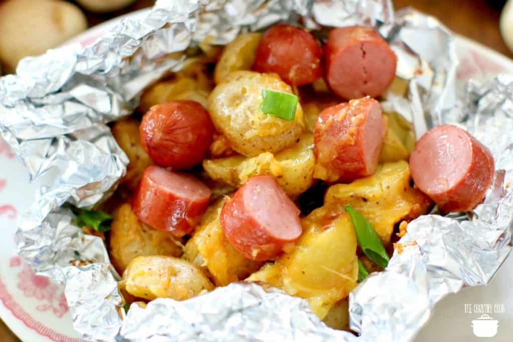 Campfire Hot Dog & Potato Packets - The Country Cook