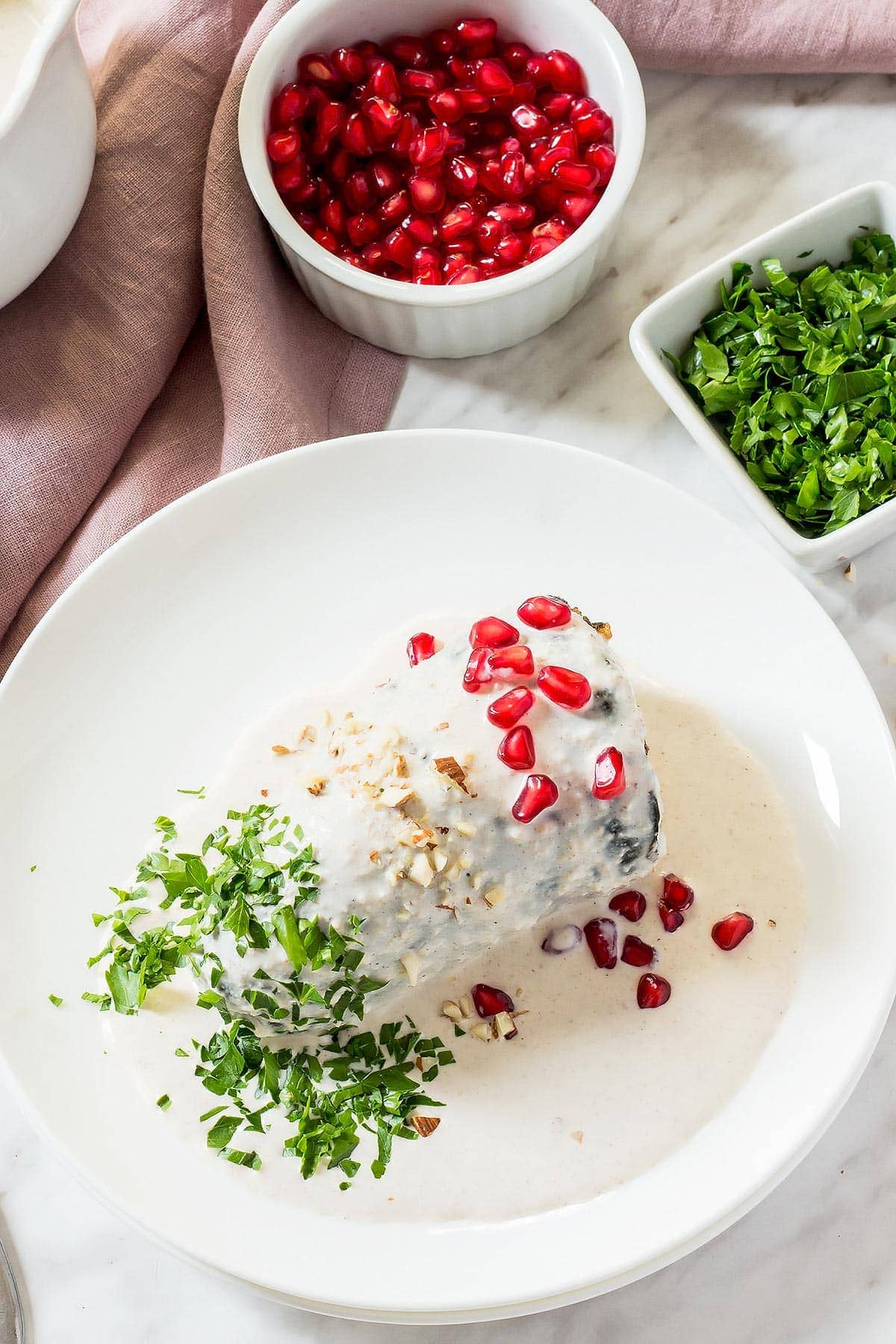 Chiles en Nogada (Stuffed Poblano Peppers) » LeelaLicious