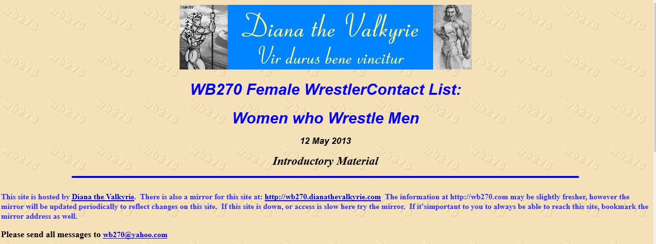 WB270 - List of Women who Wrestle Men! - 2019
