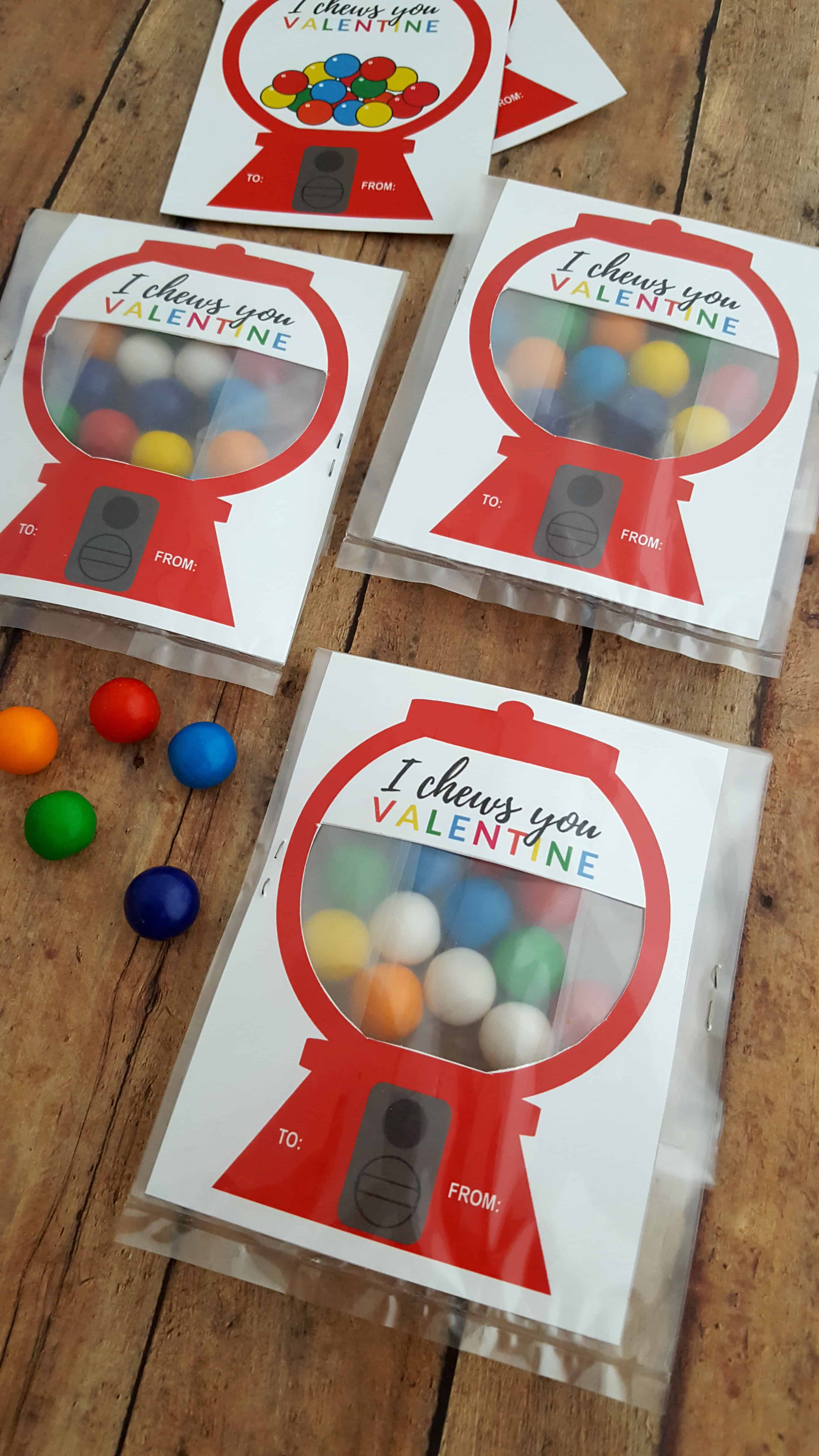 Valentines for Kids: Gumball Machine Free Valentine Card