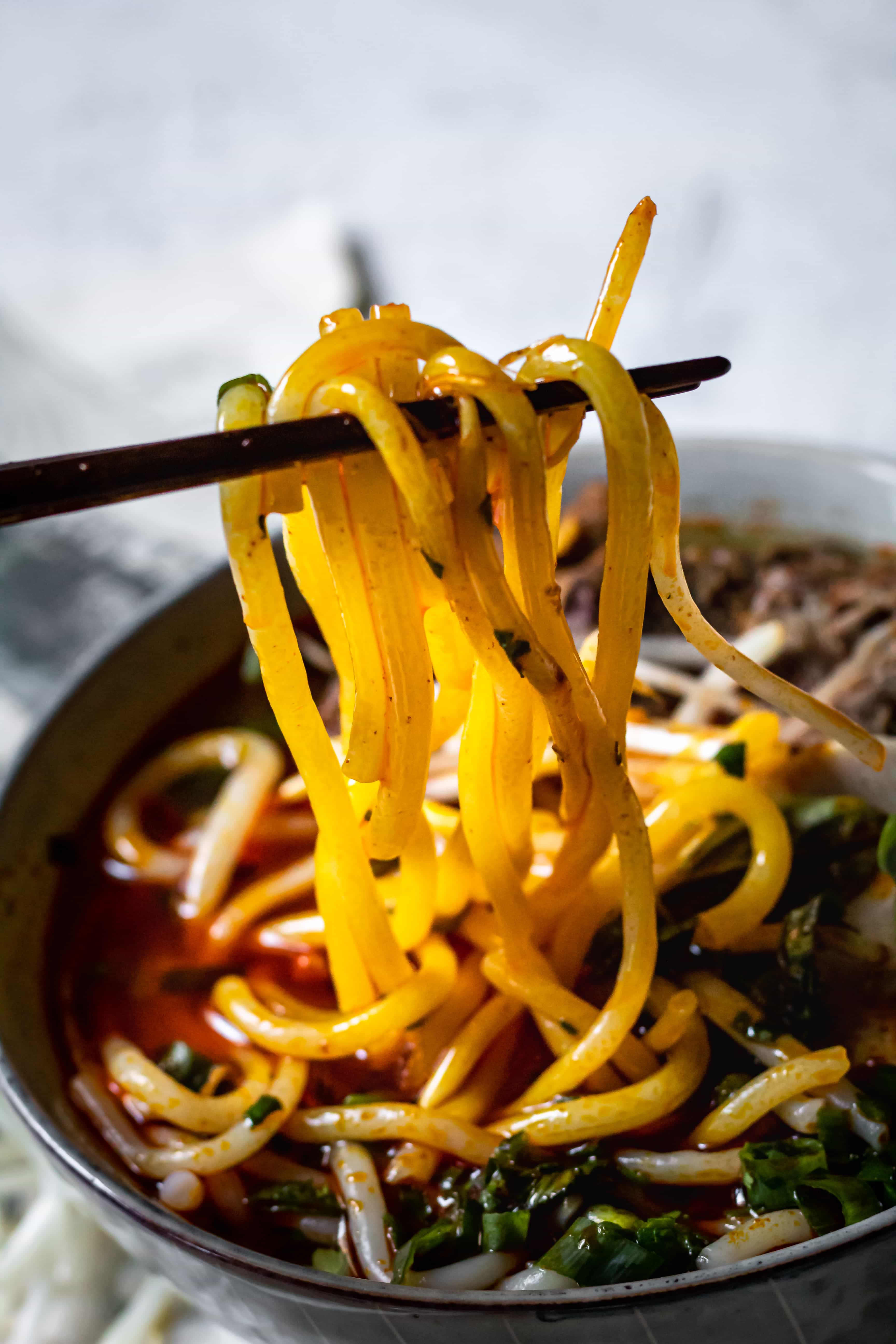 Bun Bo Hue - Spicy Vietnamese Beef Noodle Soup - Cooking Therapy