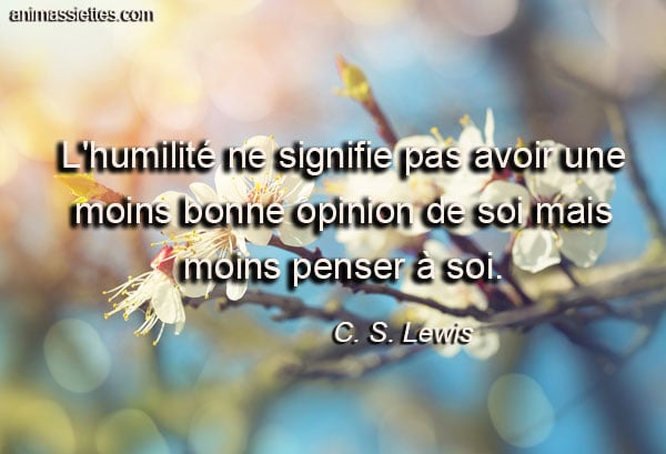 L’humilité ne signifie pas… – Citation – Animassiettes