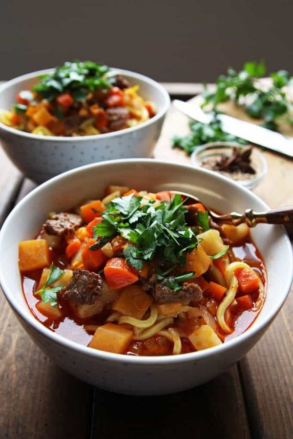 Lagman Recipe - Uzbek Beef Noodle Soup - Leelalicious