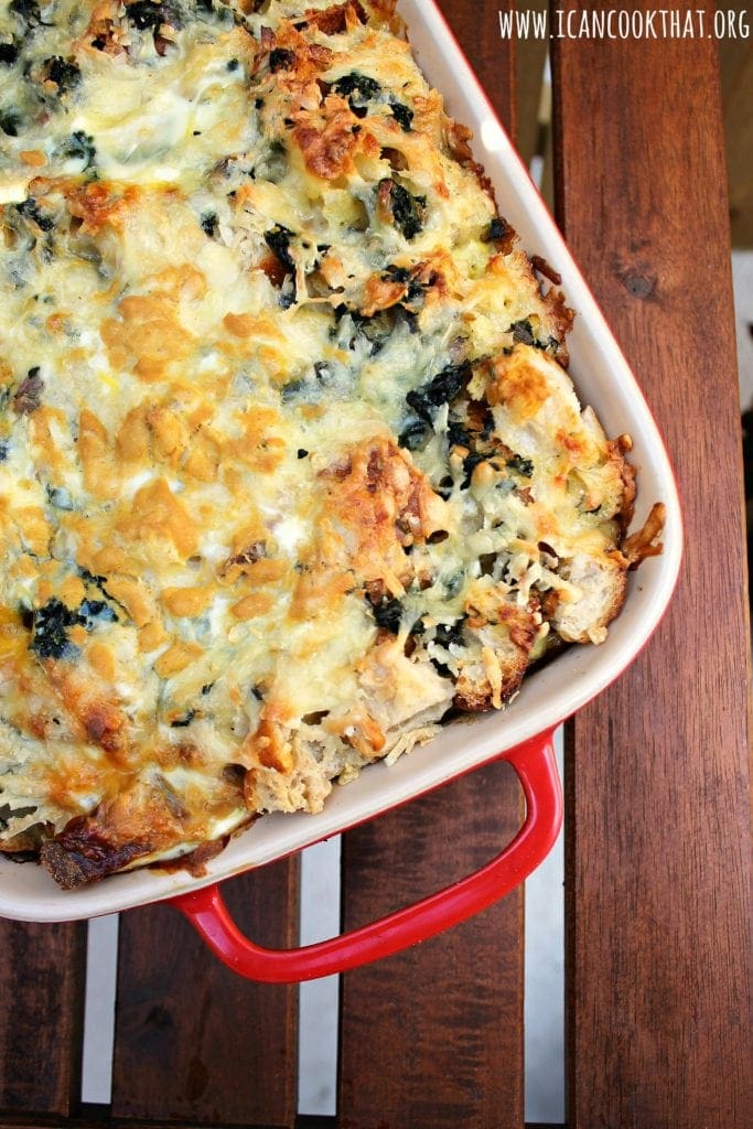Spinach and Cheese Strata Recipe | I Can Cook That