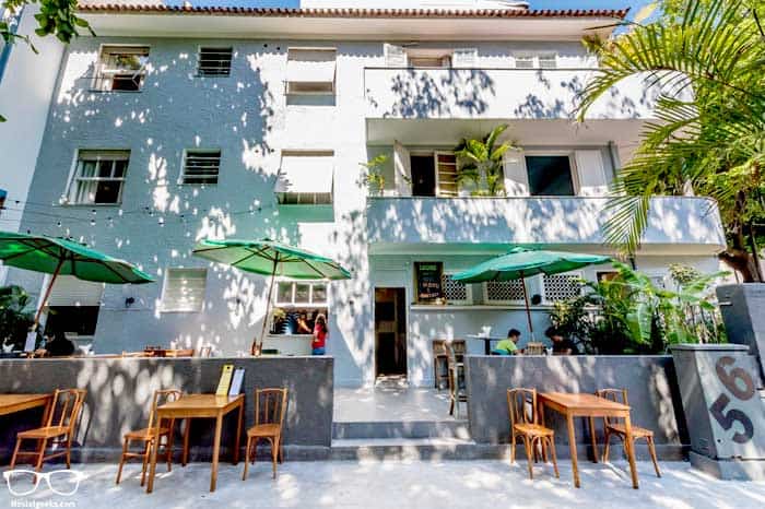 Front door of Lemon Spirit Hostel in Rio de Janeiro