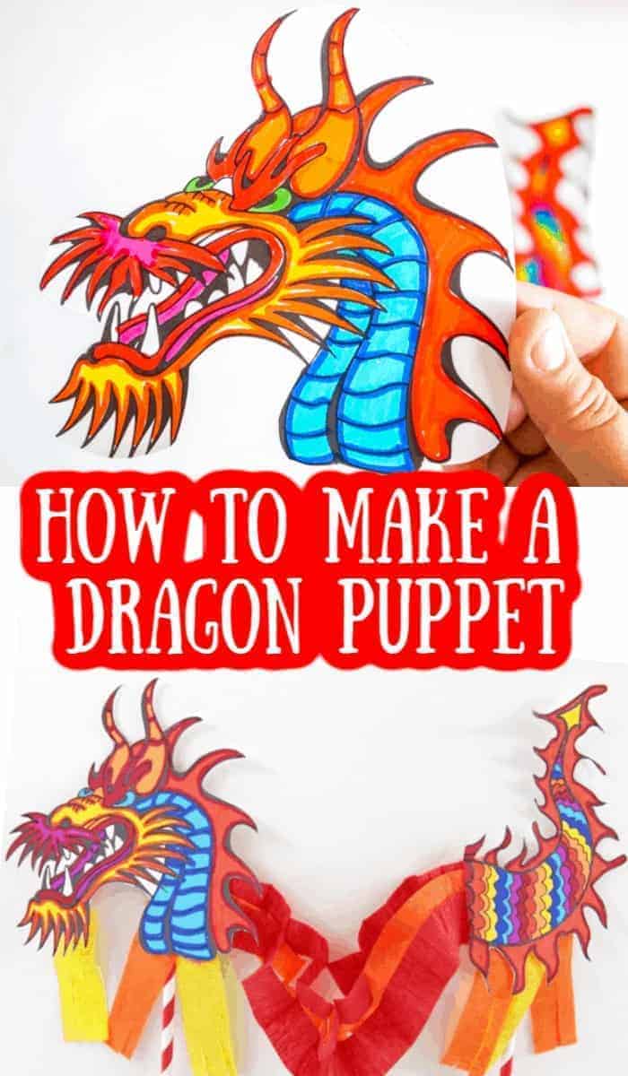 Chinese Dragon Puppet Kids Craft - Made with HAPPY