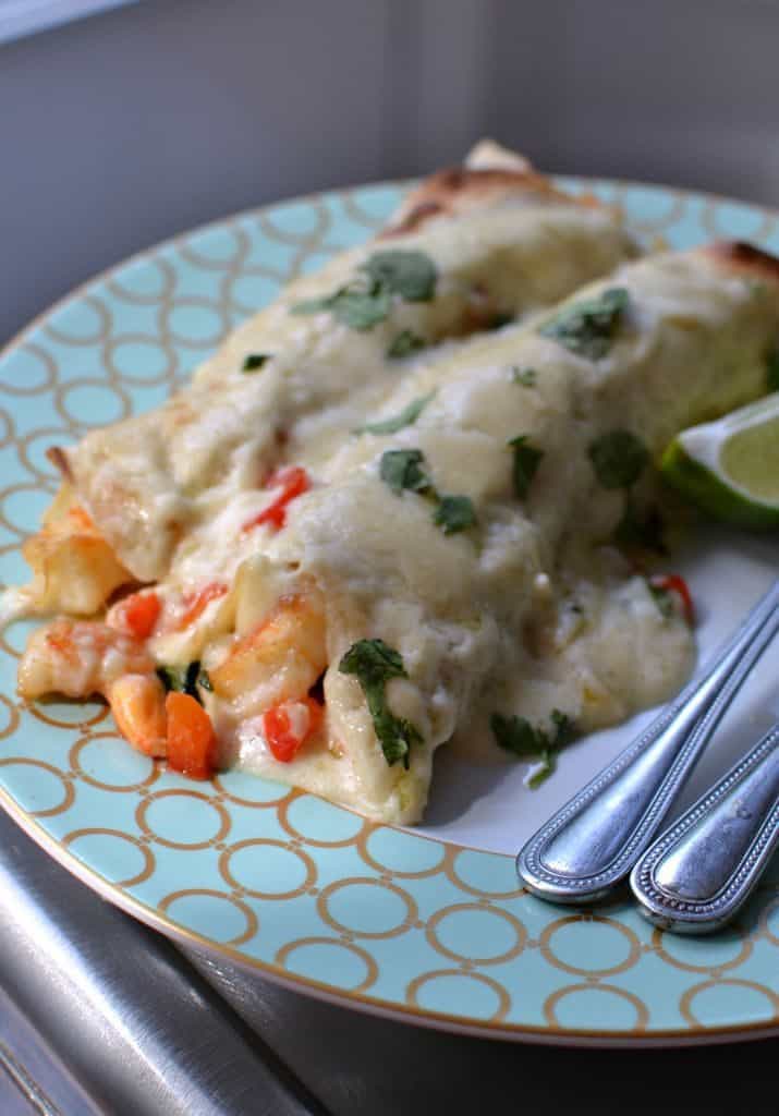 Easy Creamy Shrimp Enchiladas Small Town Woman