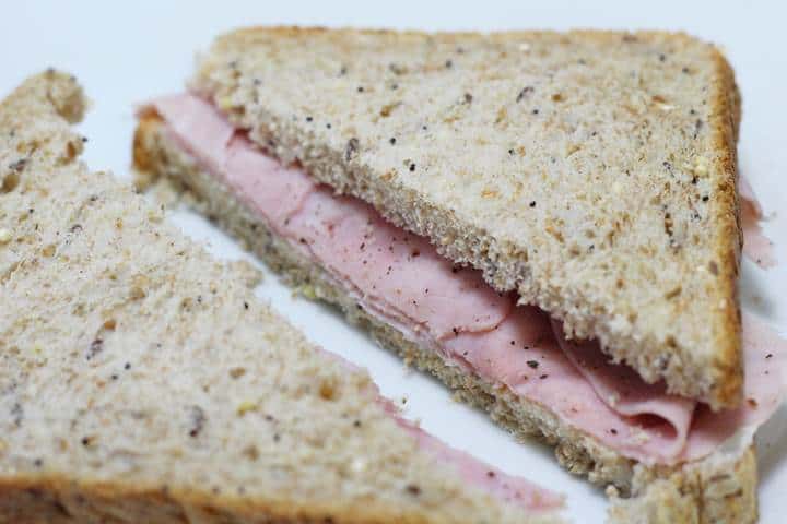 Ham Mayo Sandwich - delicious basic sandwich ideal for taking with you