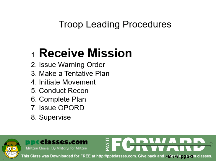 Operations, MDMP, and Staff Classes - PowerPoint Ranger, Pre-made ...