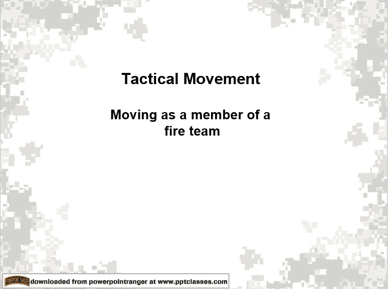 071-COM-0501 (Move as a Member of a Team) - PowerPoint Ranger, Pre-made ...