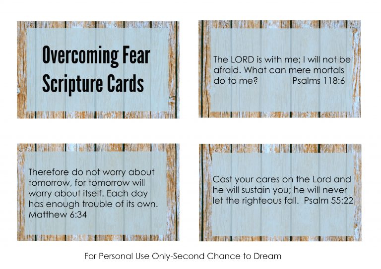 Second Chance To Dream - Overcoming Fear Scripture Cards