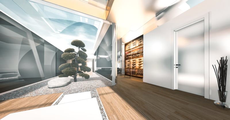 Atriumhaus moderne Architektur / AVANTECTURE