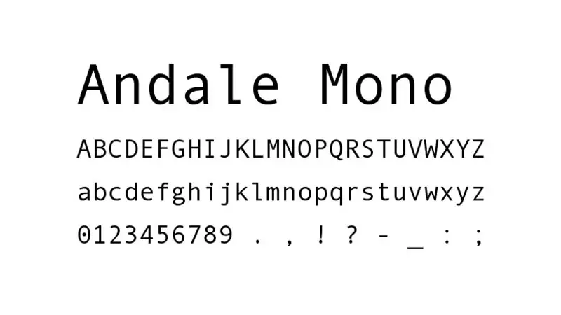 Andale Mono Font Free Download - All Your Fonts