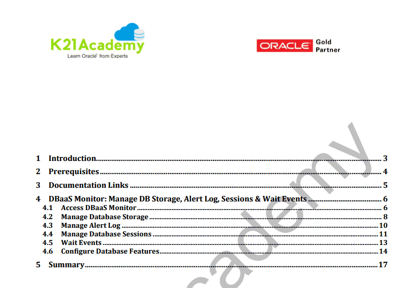 Oracle Cloud Certification 1z0 160 Step By Step Activity Guides To