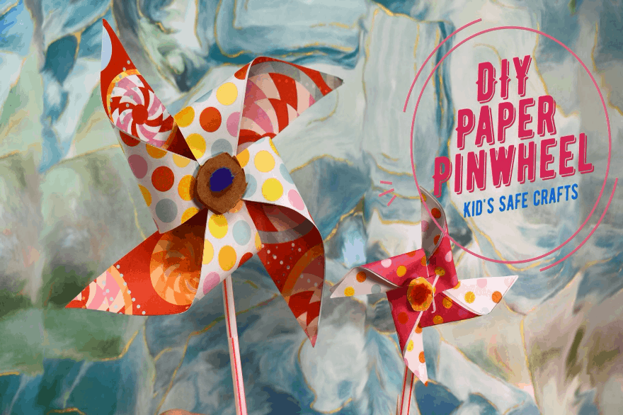 How To Make A Pin-less Paper Pinwheel That Spins - Raising World Children