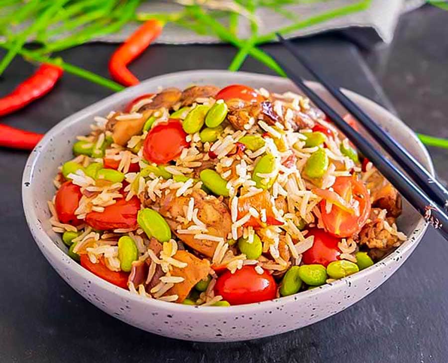 30-Minute Louisiana Chicken With Edamame Rice - Only Gluten Free Recipes
