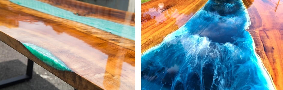 Anleitung: Epoxidharz Tisch aus Holz selber machen