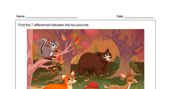 Forest Animals 3 – Spot the Differences – Animaplates