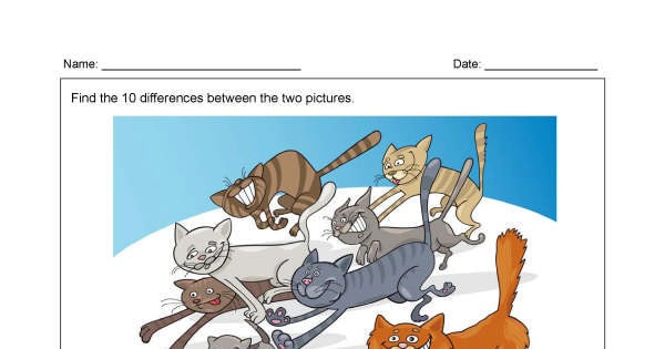 Cats – Spot the Differences – Animaplates