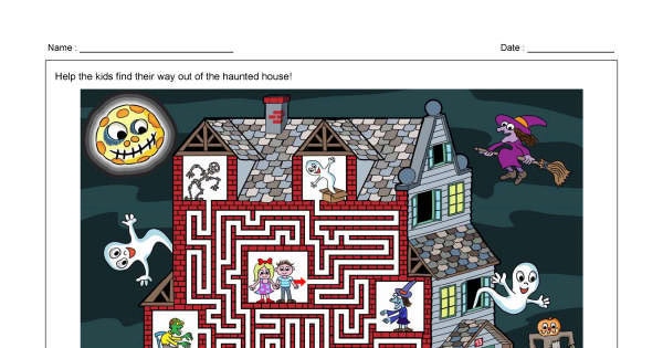 Haunted House Maze – Maze – Animaplates