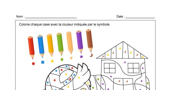 La rentrée scolaire – Coloriage dirigé – Animassiettes