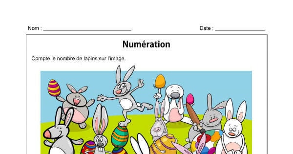 Compte les lapins – Mathématiques – Animassiettes