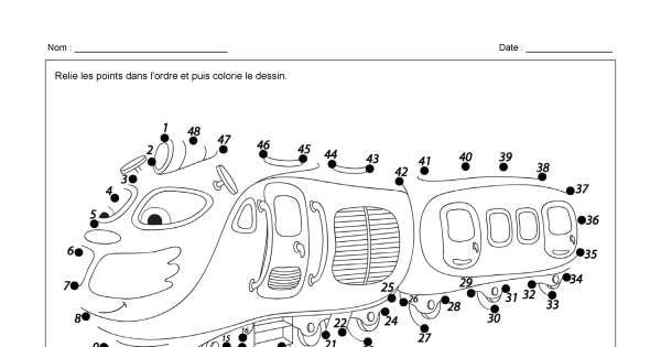 Train – Points à relier – Animassiettes