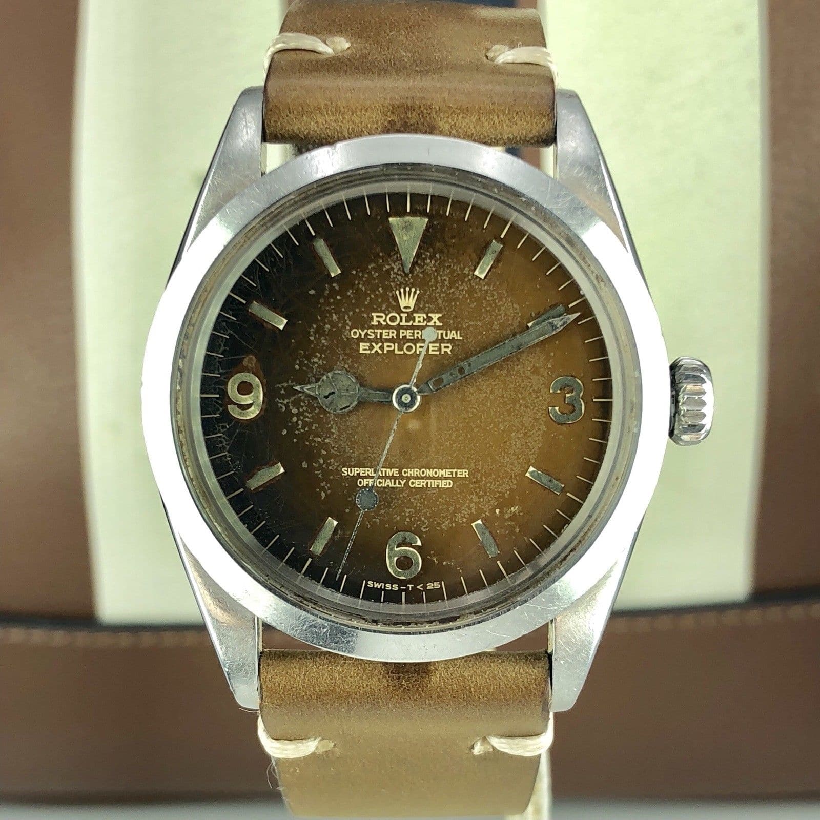 1966 Vintage Rolex 1016 Explorer Super Tropical Brown Honey Gilt Dial ...