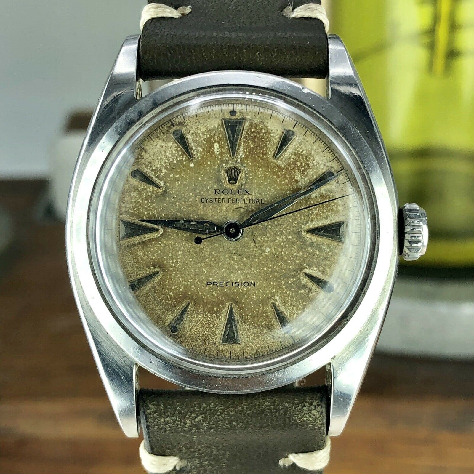 1950 Vintage Rolex Oyster Perpetual 6098 Everest Explorer Radium ...
