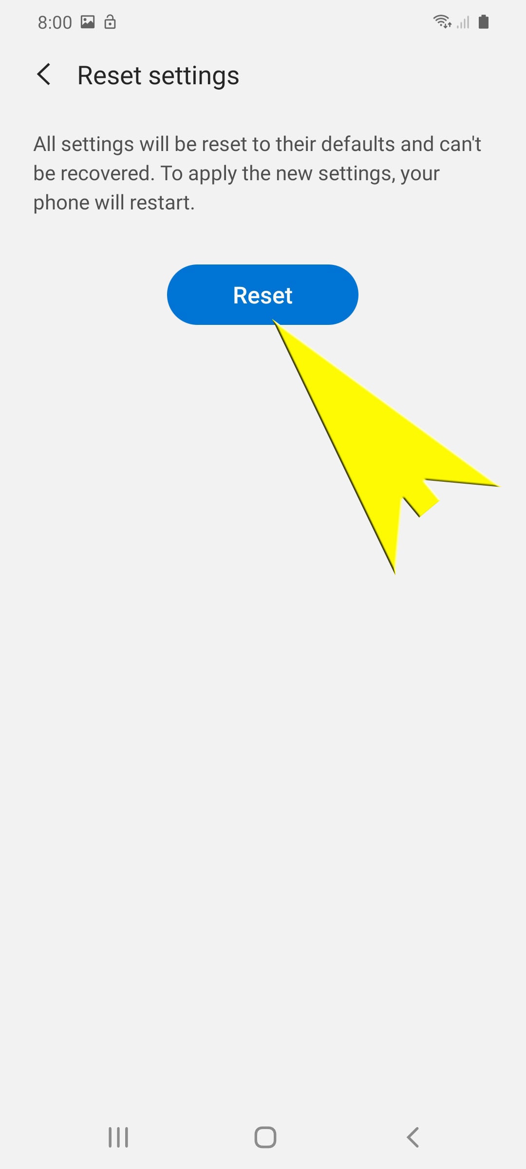 How to fix Galaxy S20 System Settings errors [Reset All Settings]