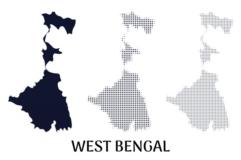 West Bengal Map Vector | Frebers