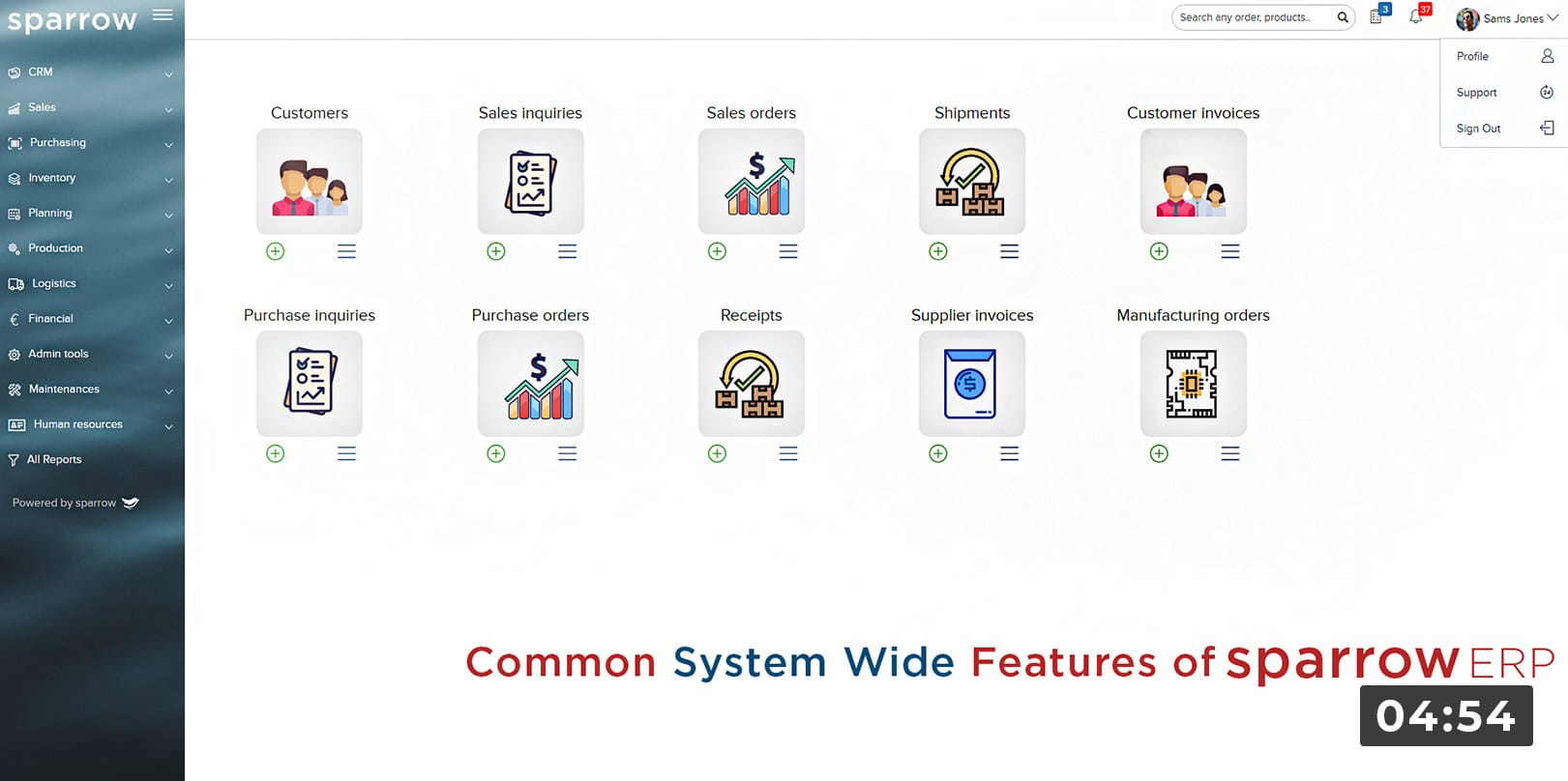 Sparrow ERP Video Collection | Sparrow ERP
