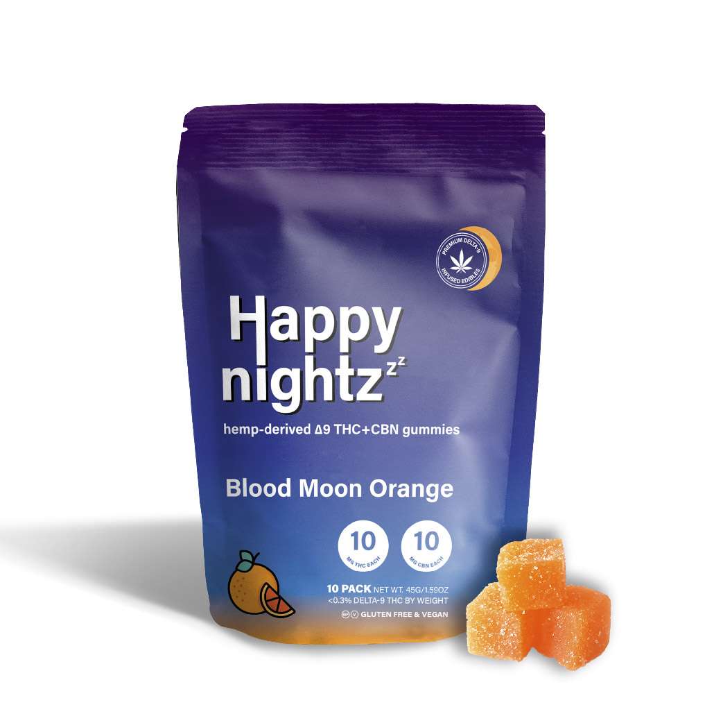 Delta-9 THC 200mg Blood Moon Orange Night Time Gummies with CBN 10 ...