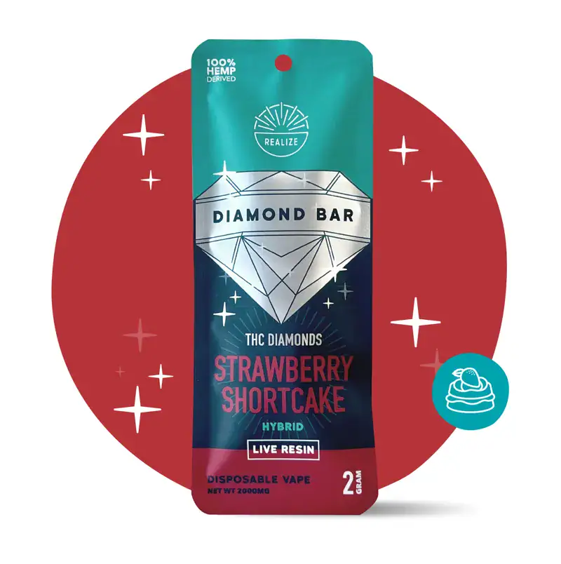 Strawberry Shortcake THCA + D8 Live Resin Vape Pen delivered by bud.com