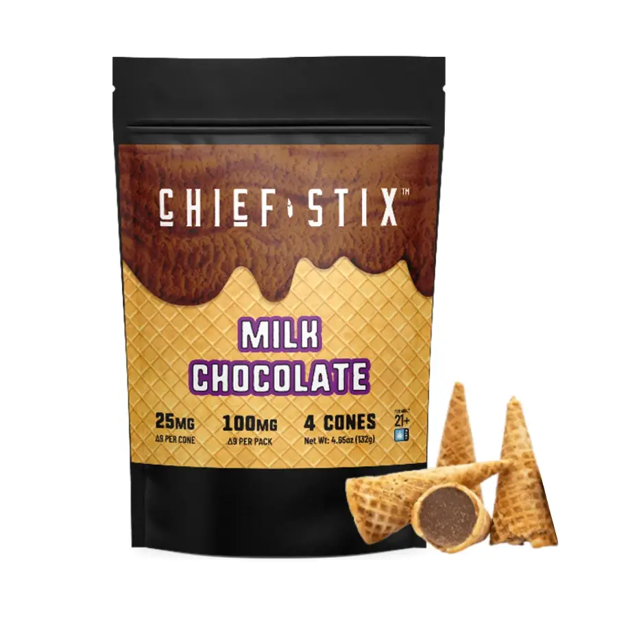 Milk Chocolate Delta-9 100mg Cones delivered by bud.com