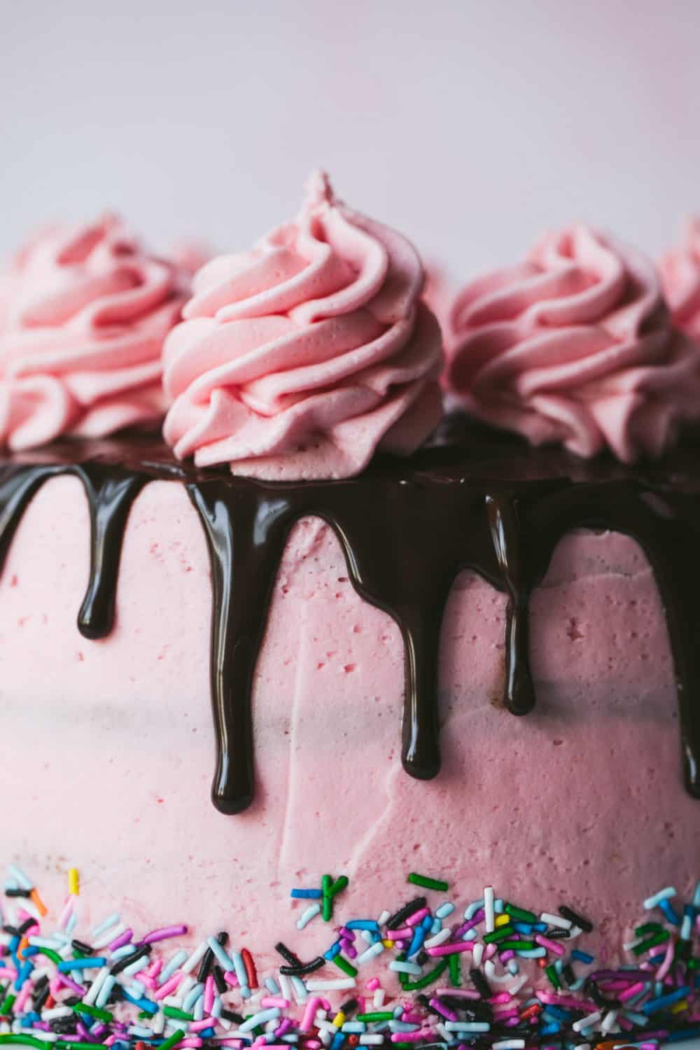 How To Make A Strawberry Drip Cake | Amy Treasure