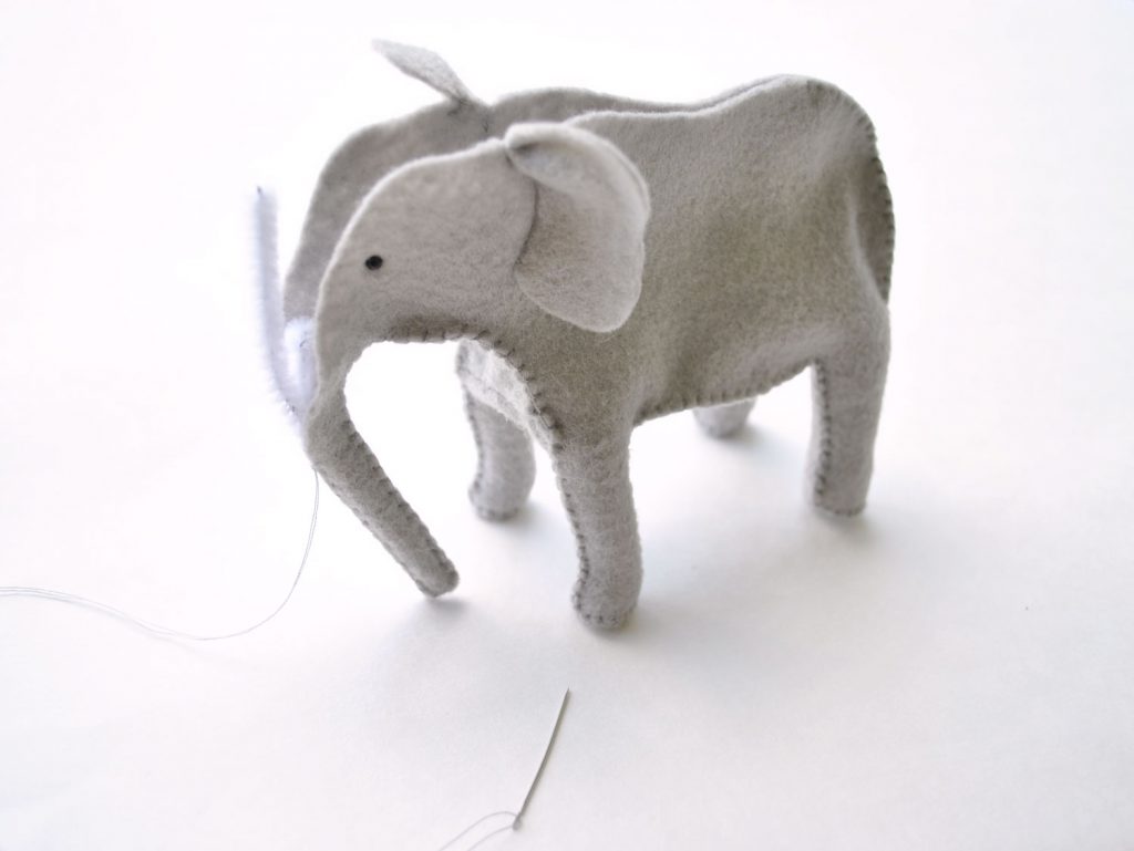 Make Your Own Stuffed Elephant - Felt Elephant Pattern & Tutorial