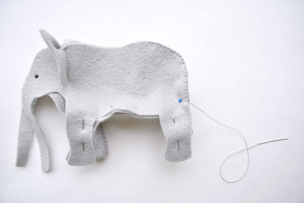 Make Your Own Stuffed Elephant - Felt Elephant Pattern & Tutorial