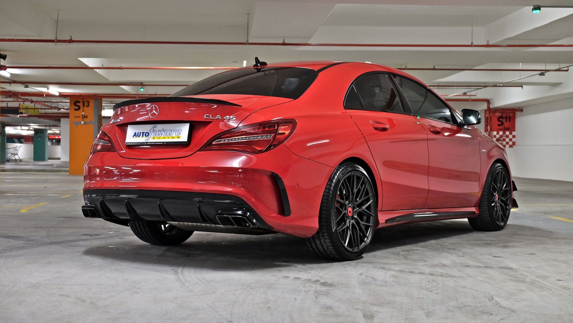 Mercedes-Benz CLA45 AMG C117 Red with Vorsteiner V-FF 107 Aftermarket ...