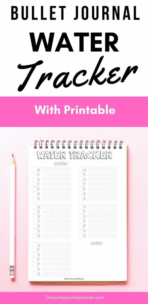 Free Printable Water Tracker Bullet Journal Page