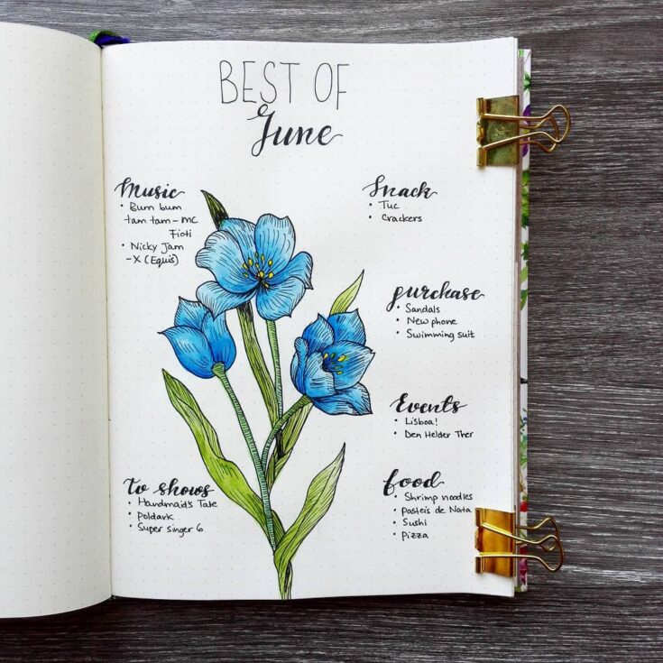 Flower Bullet Journal (15 Beautiful Floral Bujo Ideas For Your Spreads)
