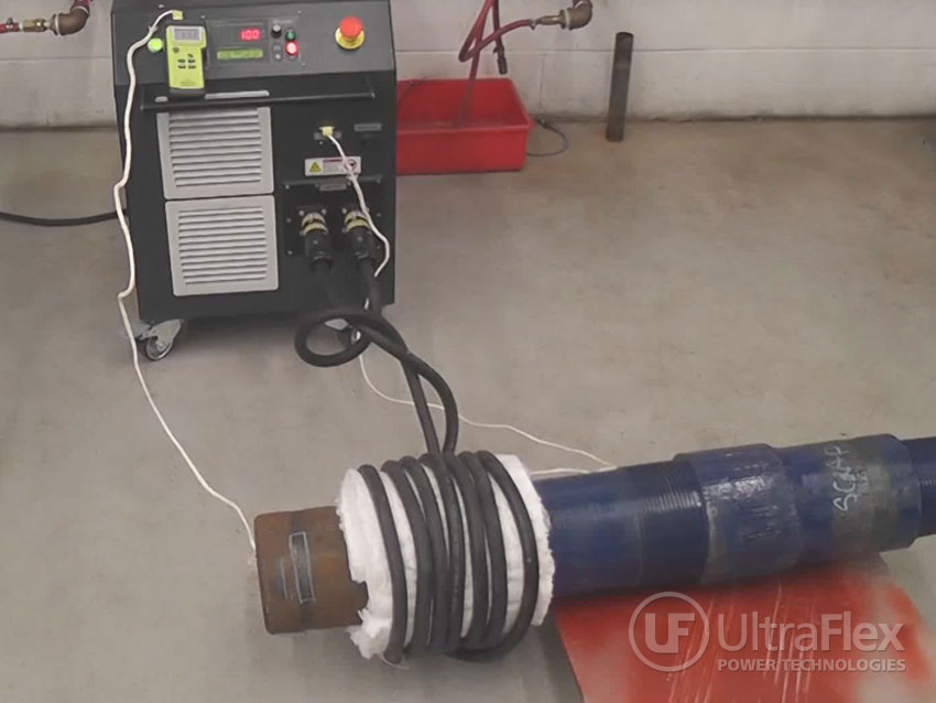 Heating a Steel Pipe with an Air-Cooled Induction Coil | Ultraflex Power