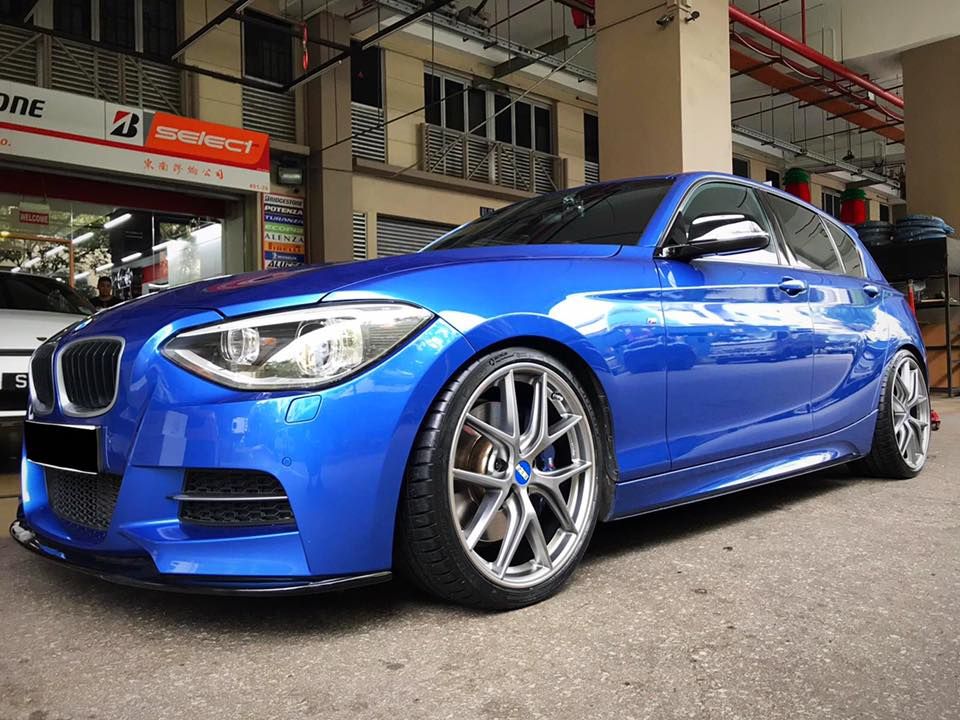 BMW 1 series M135i F20 Blue with BBS CI-R Aftermarket Wheels | Wheel Front